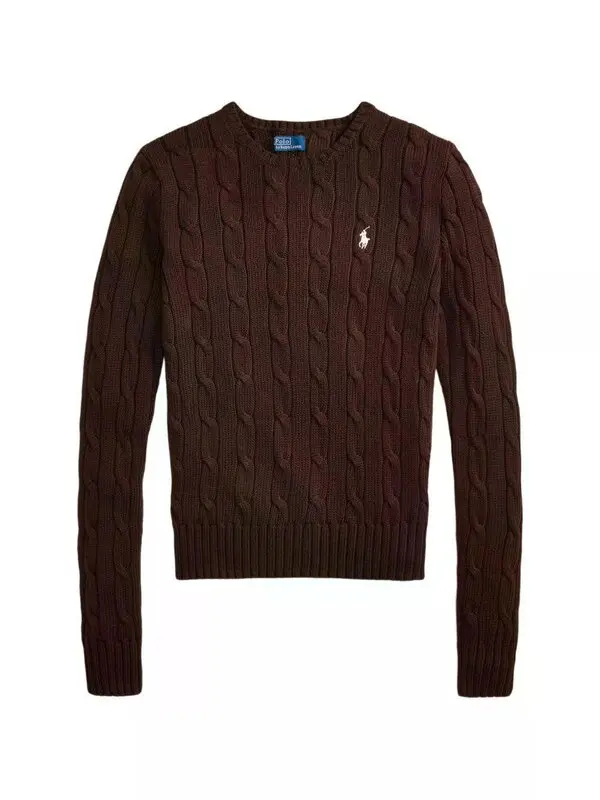 Polo Ralph Lauren Cable Wool-cashmere Crewneck Jumper - Brown