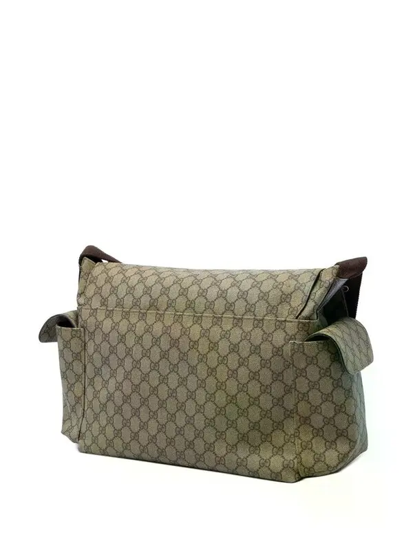 Gucci 2016-2026 Gg Supreme Flap Diaper Bag Travel Bag