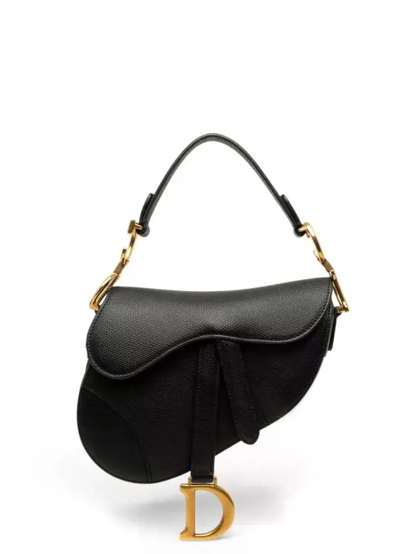 Dior 2019 Mini Grained Calfskin Saddle Bag Satchel