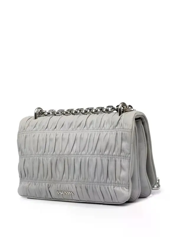 Prada 2010-2026 Nappa Gaufre Chain Flap Shoulder Bag