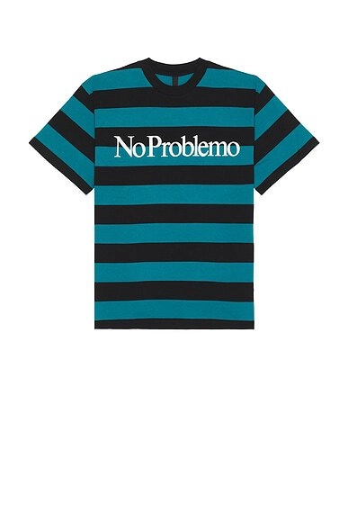 NO PROBLEMO Stripe Short Sleeve Tee