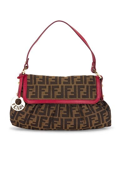 Fendi Zucca Chef Shoulder Bag - Brown