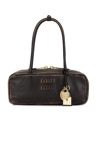 Miu Miu Beau Nappa Old Bag - Caffe