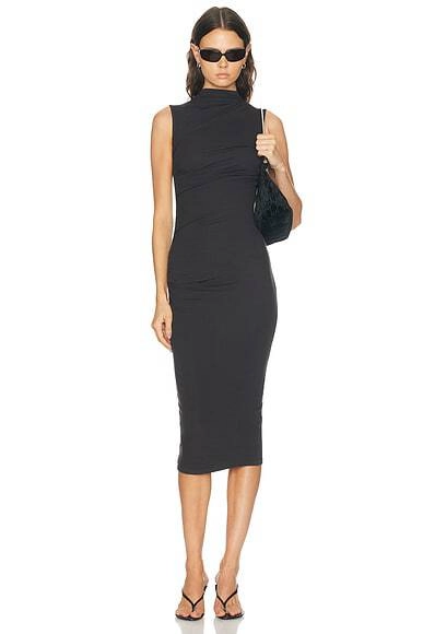 Enza Costa For Fwrd Sleeveless Twist Midi Dress - Phantom