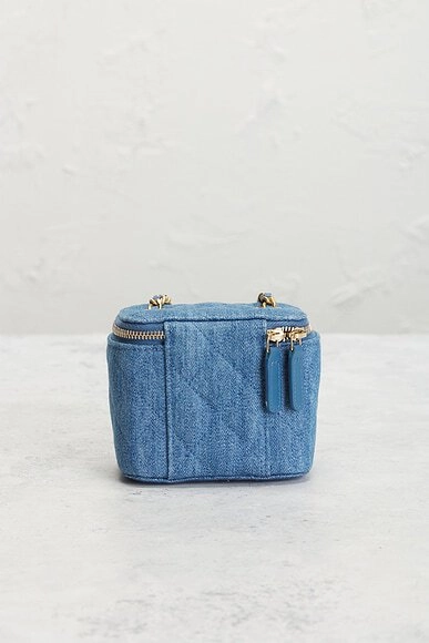 Chanel Denim Mini Pearl Crush Vanity Case