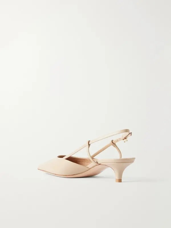 GIANVITO ROSSI 35 Leather Slingback Pumps