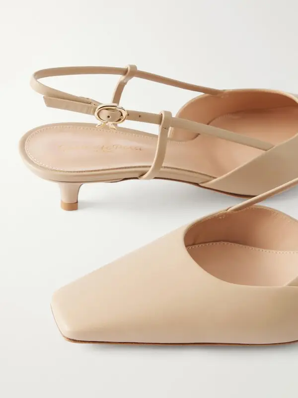 GIANVITO ROSSI 35 Leather Slingback Pumps