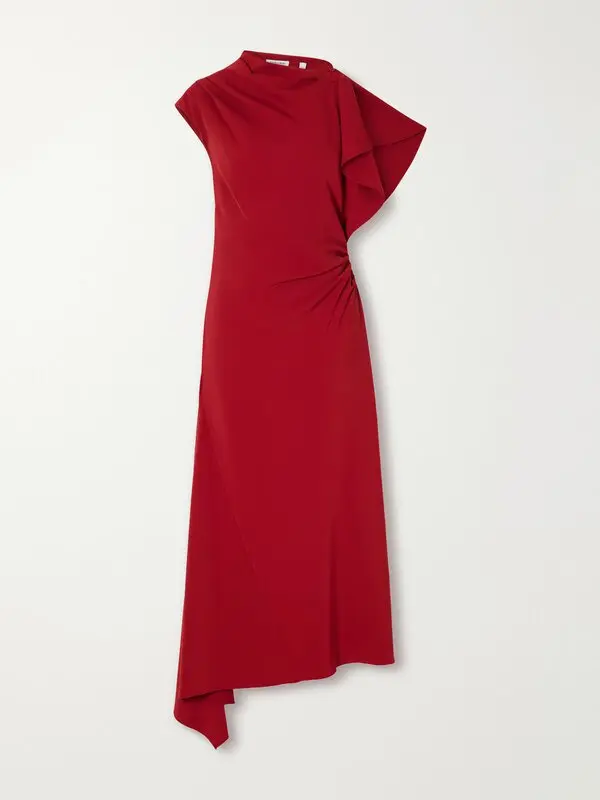 Veronica Beard Bret Asymmetric Stretch-crepe Maxi Dress