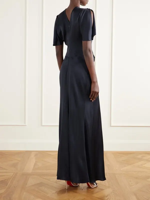Victoria Beckham Isabella Gathered Satin Gown