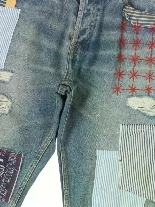 BLDG4 Patchwork Distressed Jeans