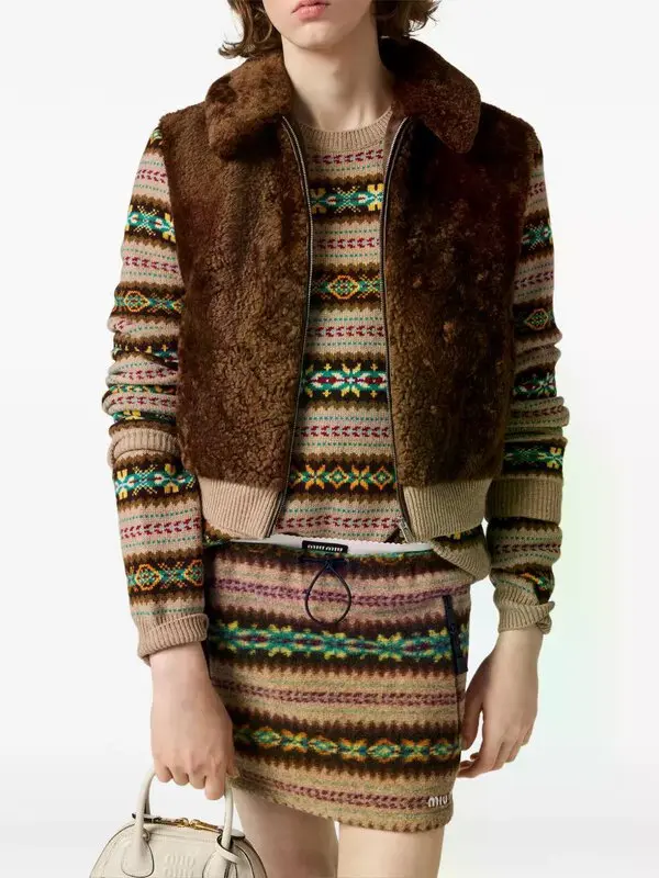 Miu Miu Shearling Blouson Jacket
