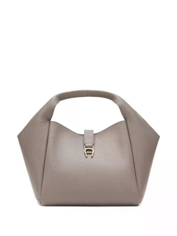 AIGNER S Zaira Logo-plaque Grained-leather Handbag