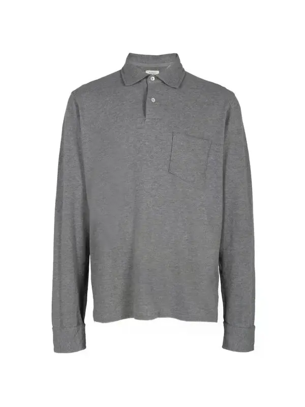 Hartford Chest-pocket Long-sleeve Polo Shirt