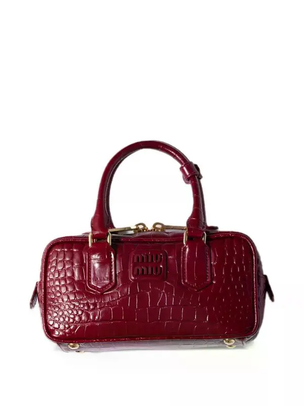 Miu Miu Arcadie Crocodile Embossed Calfskin Bag