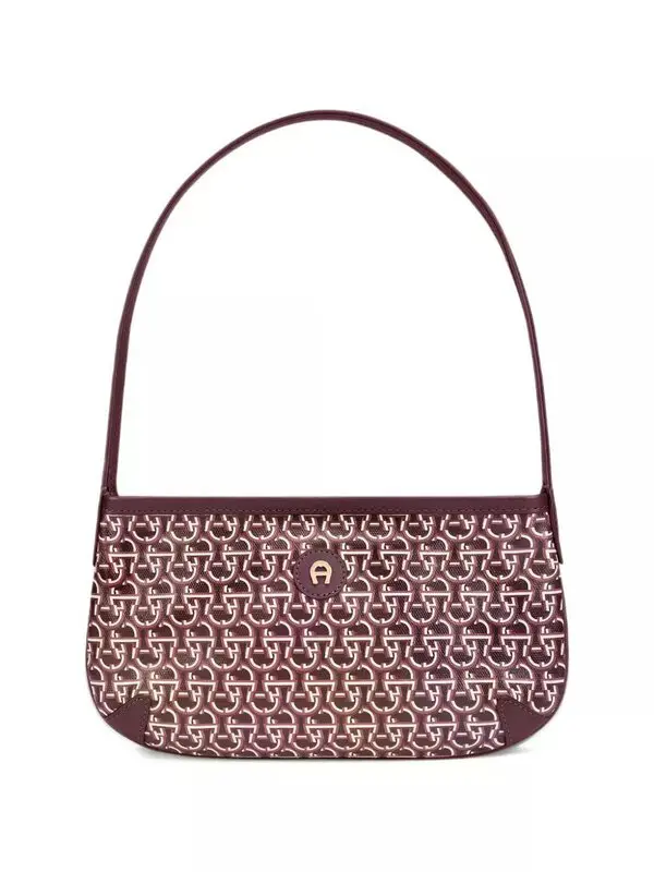 AIGNER Monogram-print Shoulder Bag - Red
