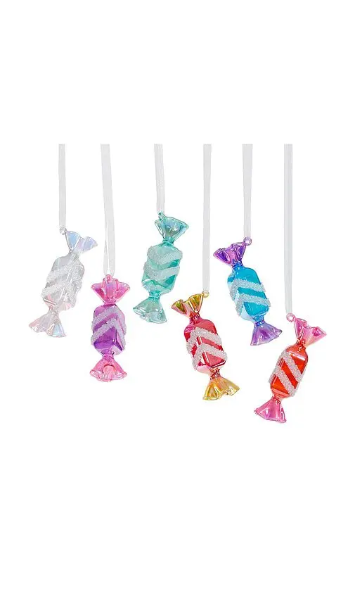 POPPY LANE Iridescent Candy Glass Ornament