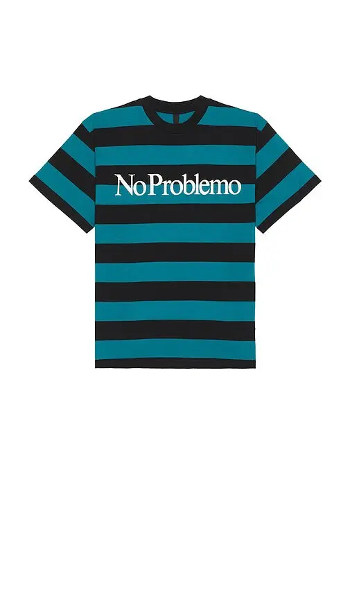 NO PROBLEMO Stripe Short Sleeve Tee