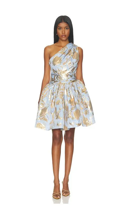 AKNVAS Paula One Shoulder Draped Dress