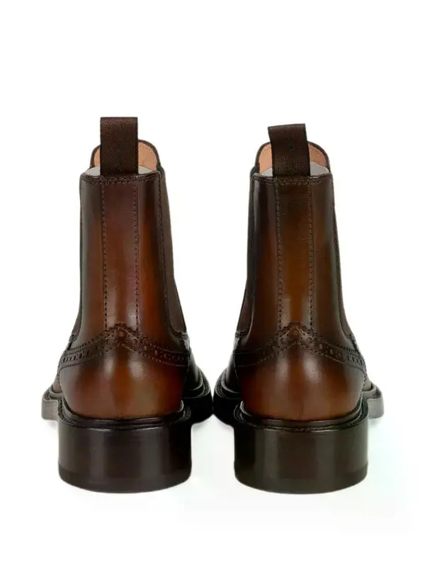 Santoni Brogue Chelsea Boots