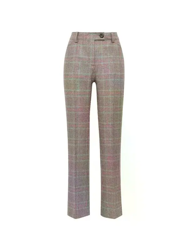 Malìparmi Check-print Tailored Trousers - Neutrals