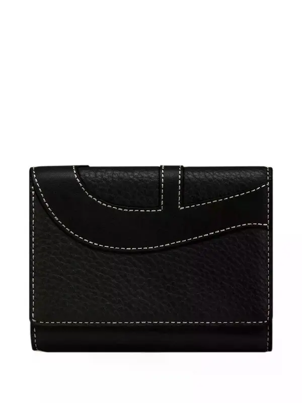 AIGNER Deborah Contrast-stitch Grained Leather Wallet