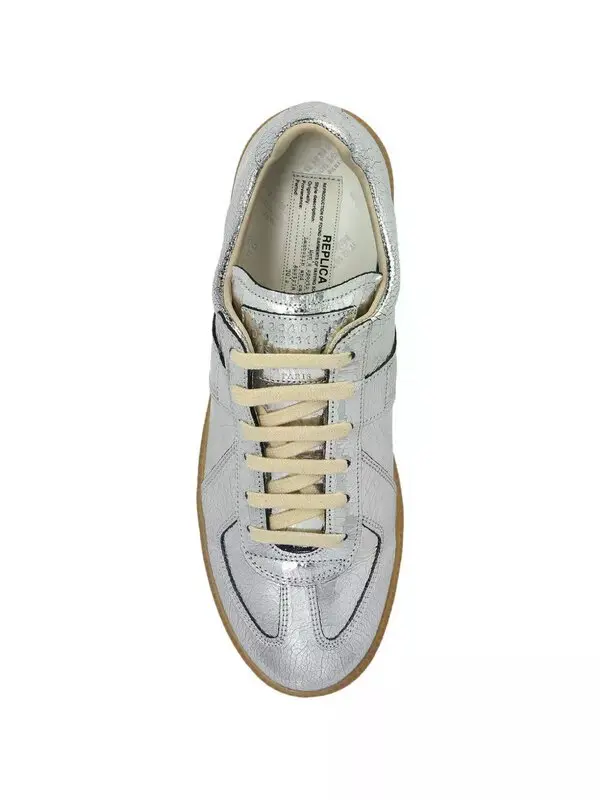 MAISON MARGIELA Replica Metallic Leather Sneakers
