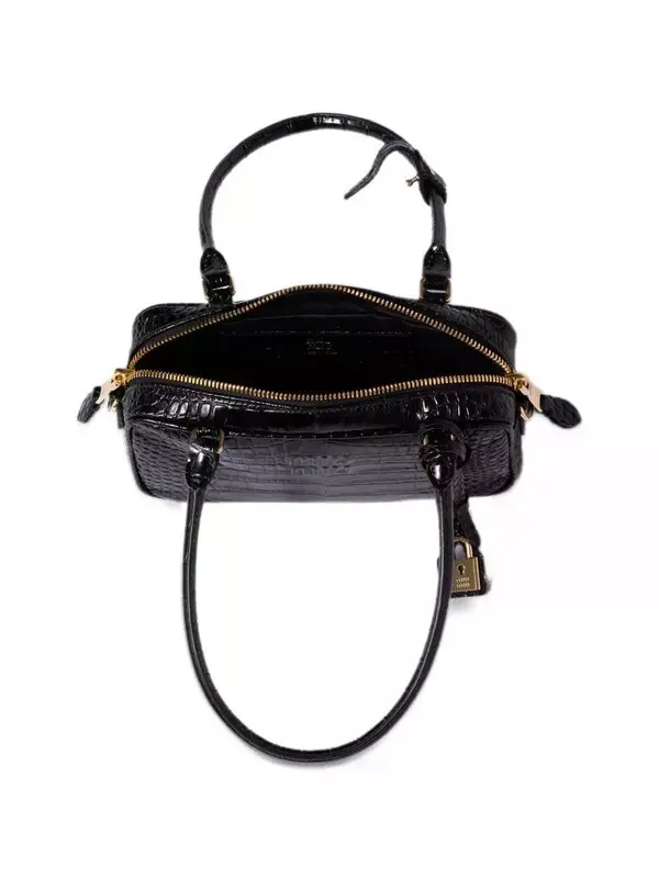 Miu Miu Beau Croco-embossed Leather Mini-bag - Black