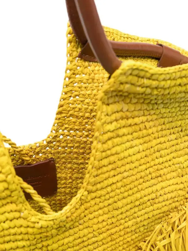 Zimmermann Fringed Raffia-effect Tote Bag