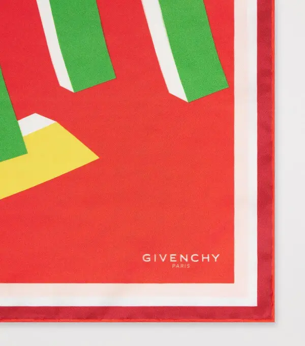 Givenchy Silk Logo Print Scarf