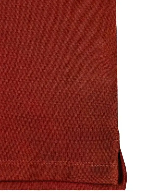 Paul Smith Rust Signature Stripe-trim Polo Shirt