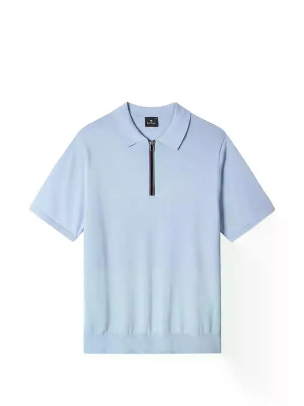 Paul Smith Artist Stripe Zip-up Polo Shirt