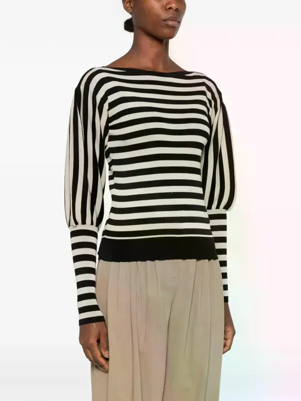 Paloma Wool Striped Balloon-sleeve Sweater