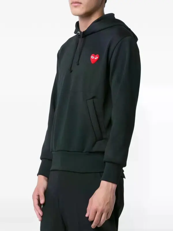 Comme Des Garçons Heart-patch Hoodie