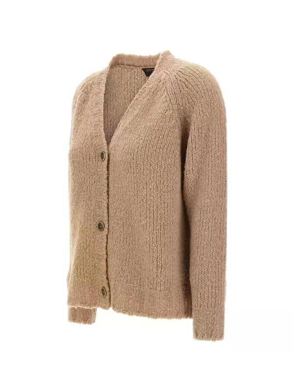 GRAN SASSO Braided-knit V-neck Cardigan