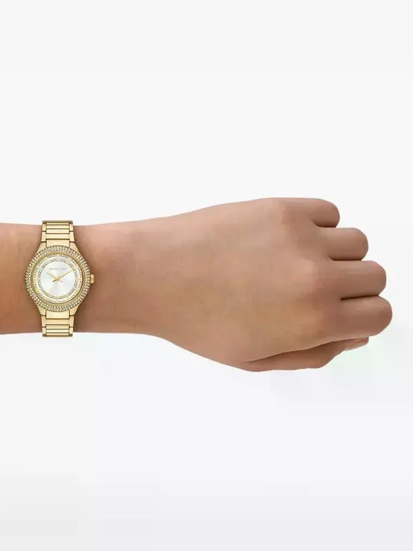 Michael Kors Mini Sylvia Pavé Gold-tone Watch