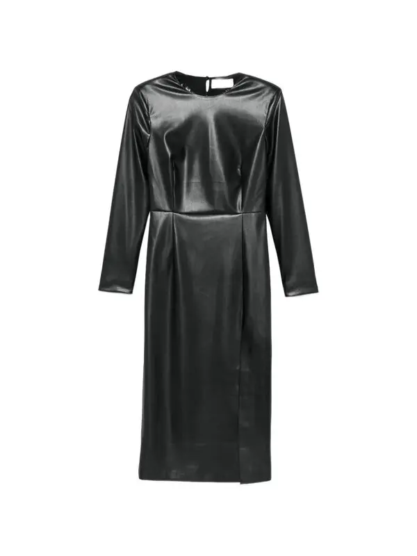 ERMANNO FIRENZE Lace-trim Cut-out Midi Dress - Black