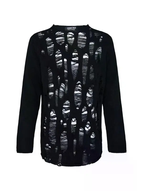 Comme Des Garçons Distressed Knitted Sweater