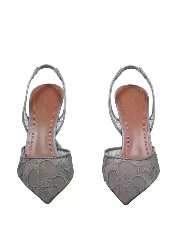 Amina Muaddi Holli Lace Sling 95 Pumps