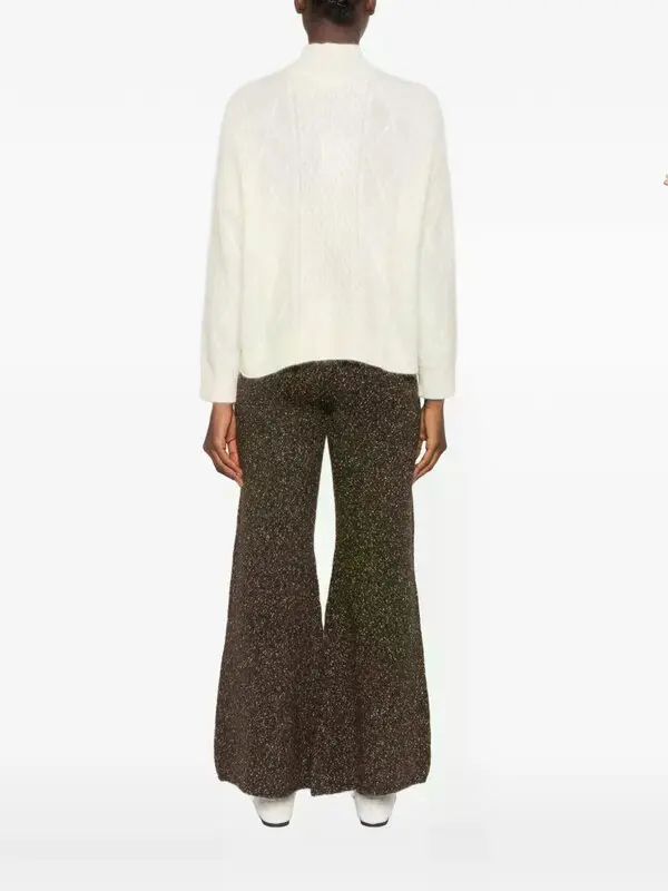 SOLOCASCMIR Cable-knit High-neck Sweater