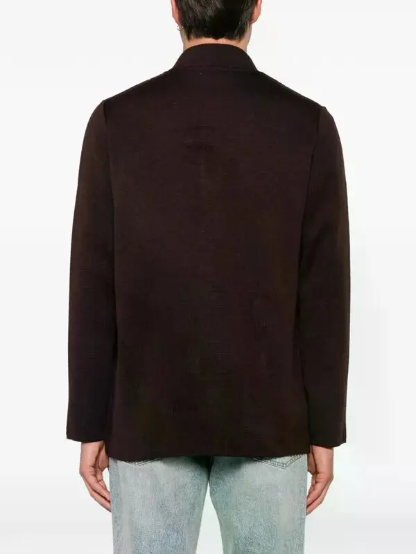 LARDINI Mandarin-collar Knitted Cardigan