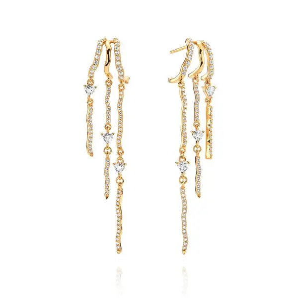 AARIA LONDON Amaya Illusion Earrings - Silver
