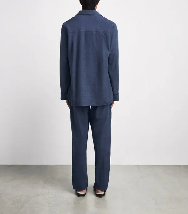 Zimmerli Cotton-merino Flannel Pyjama Set