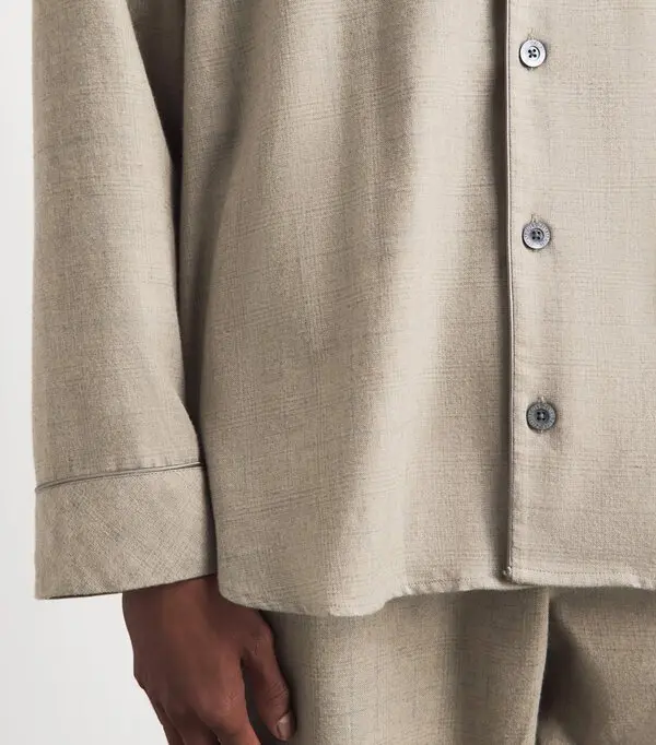 Zimmerli Cotton-merino Flannel Pyjama Set