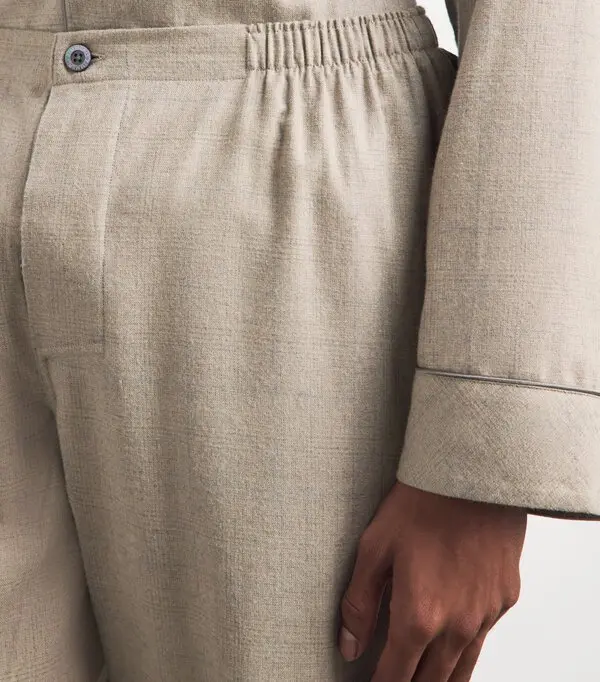 Zimmerli Cotton-merino Flannel Pyjama Set