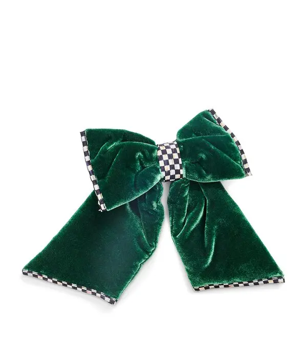 MACKENZIE-CHILDS Small Velvet Courtly Check Bow