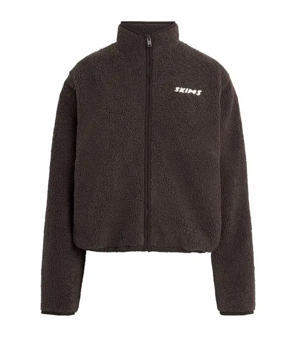 SKIMS Teddy Boxy Zip-up Jacket