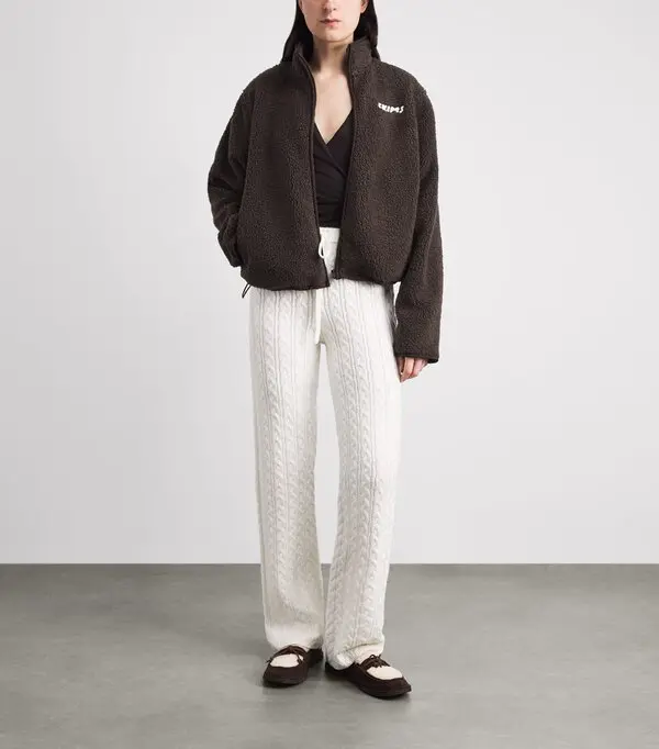SKIMS Teddy Boxy Zip-up Jacket