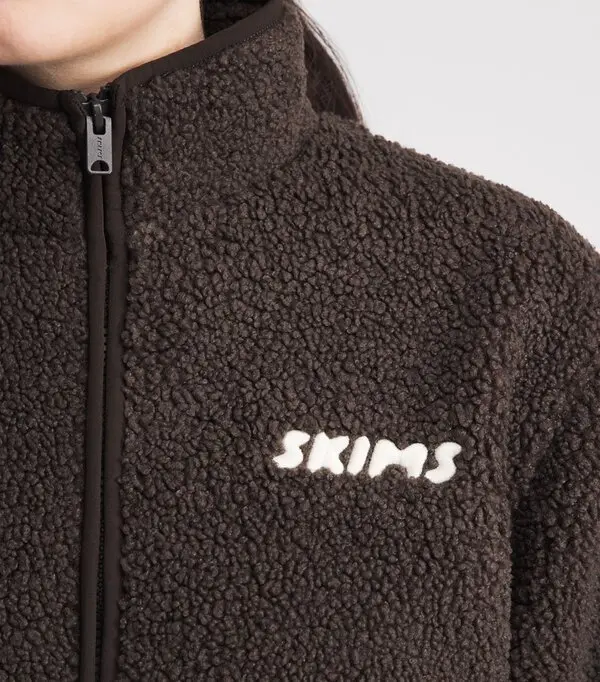 SKIMS Teddy Boxy Zip-up Jacket
