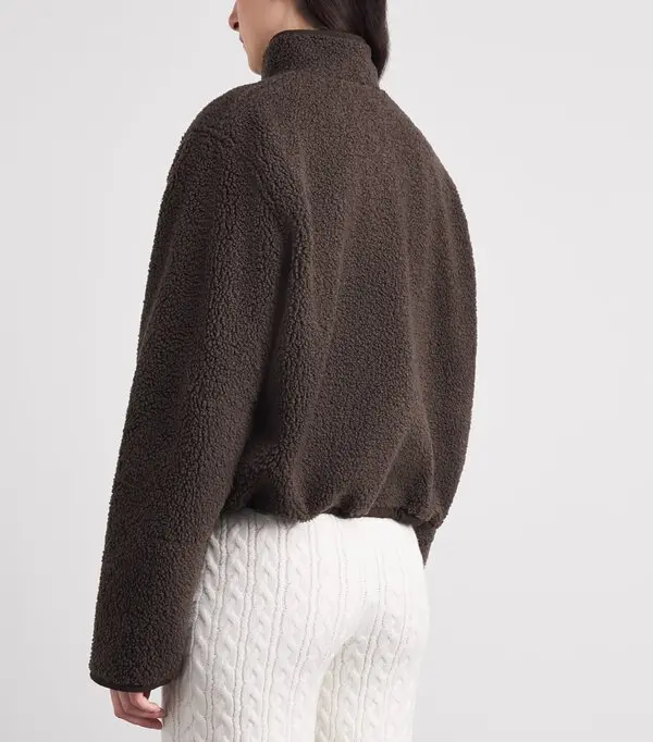 SKIMS Teddy Boxy Zip-up Jacket