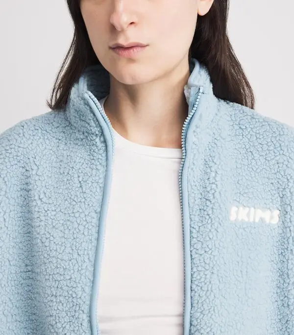 SKIMS Teddy Boxy Zip-up Jacket